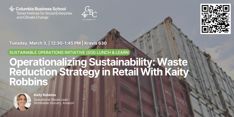 Sustainable Ops, Student Roundtable, Operationalizing Sustainability ...